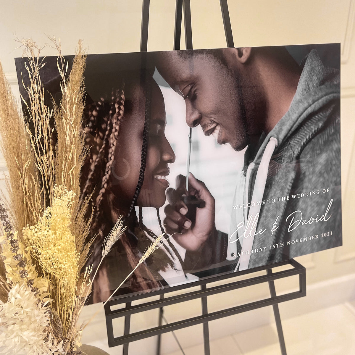 Photo Wedding Welcome Sign - Wedding Lux Custom Decor