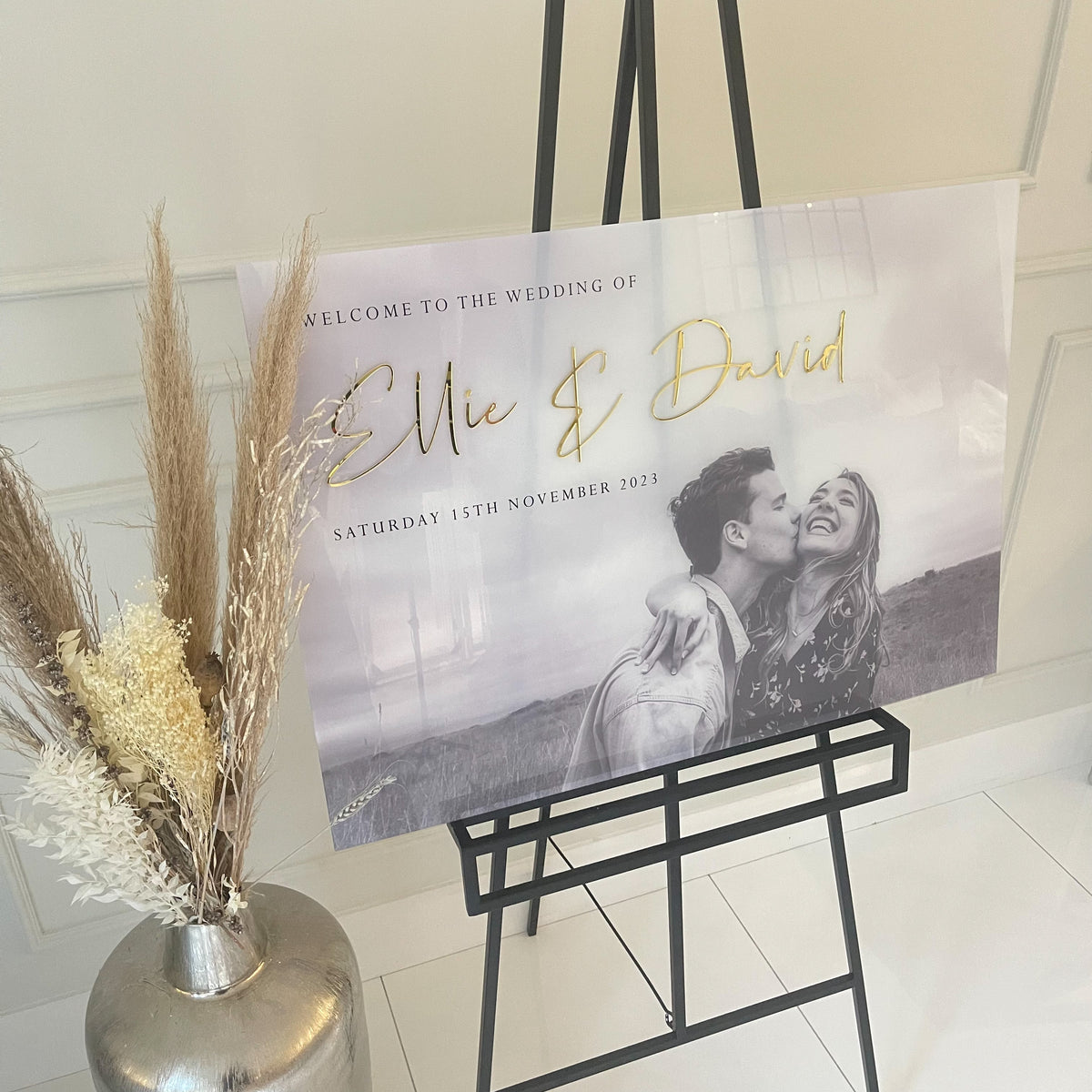 Wedding Welcome Sign - Wedding Lux Custom Acrylic Mirror
