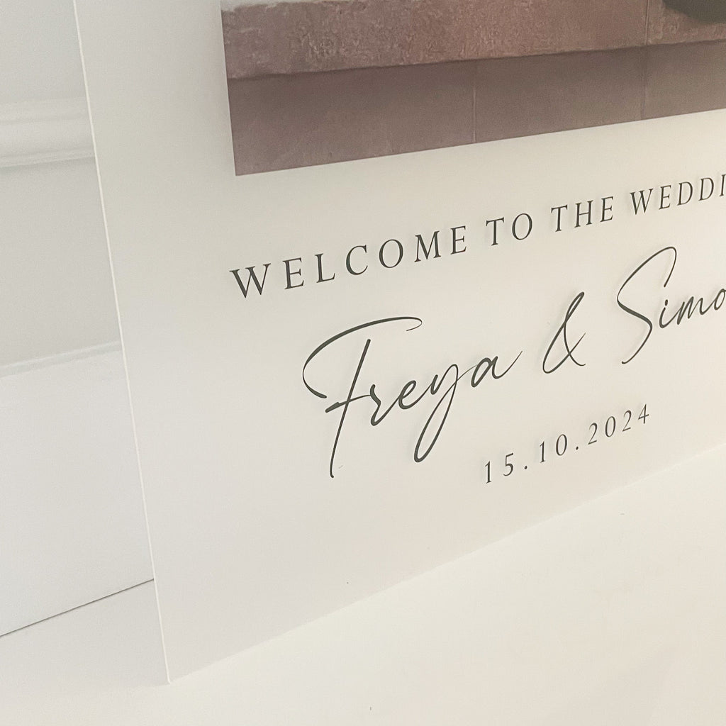Wedding Welcome Sign with Photo – Wedding Lux