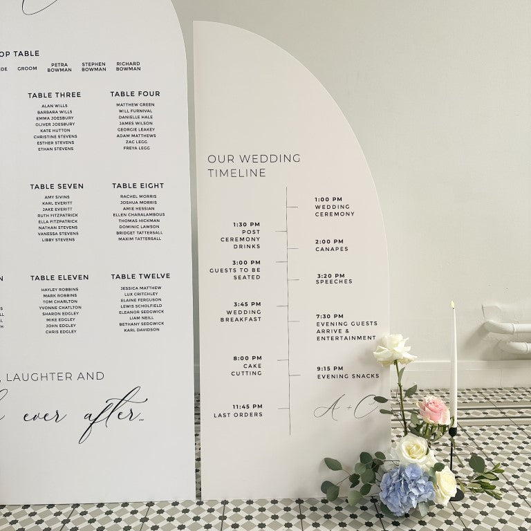 Extra Large Wedding Trio Signage - Table Plan, Welcome Sign & Order Of ...