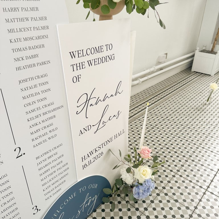 Extra Large Wedding Trio Signage - Table Plan & Welcome Sign – Wedding Lux