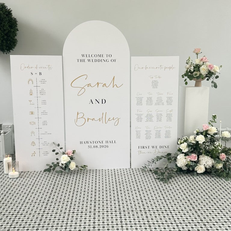 Wedding Trio Signage - Extra Large Custom Wedding Lux Signs