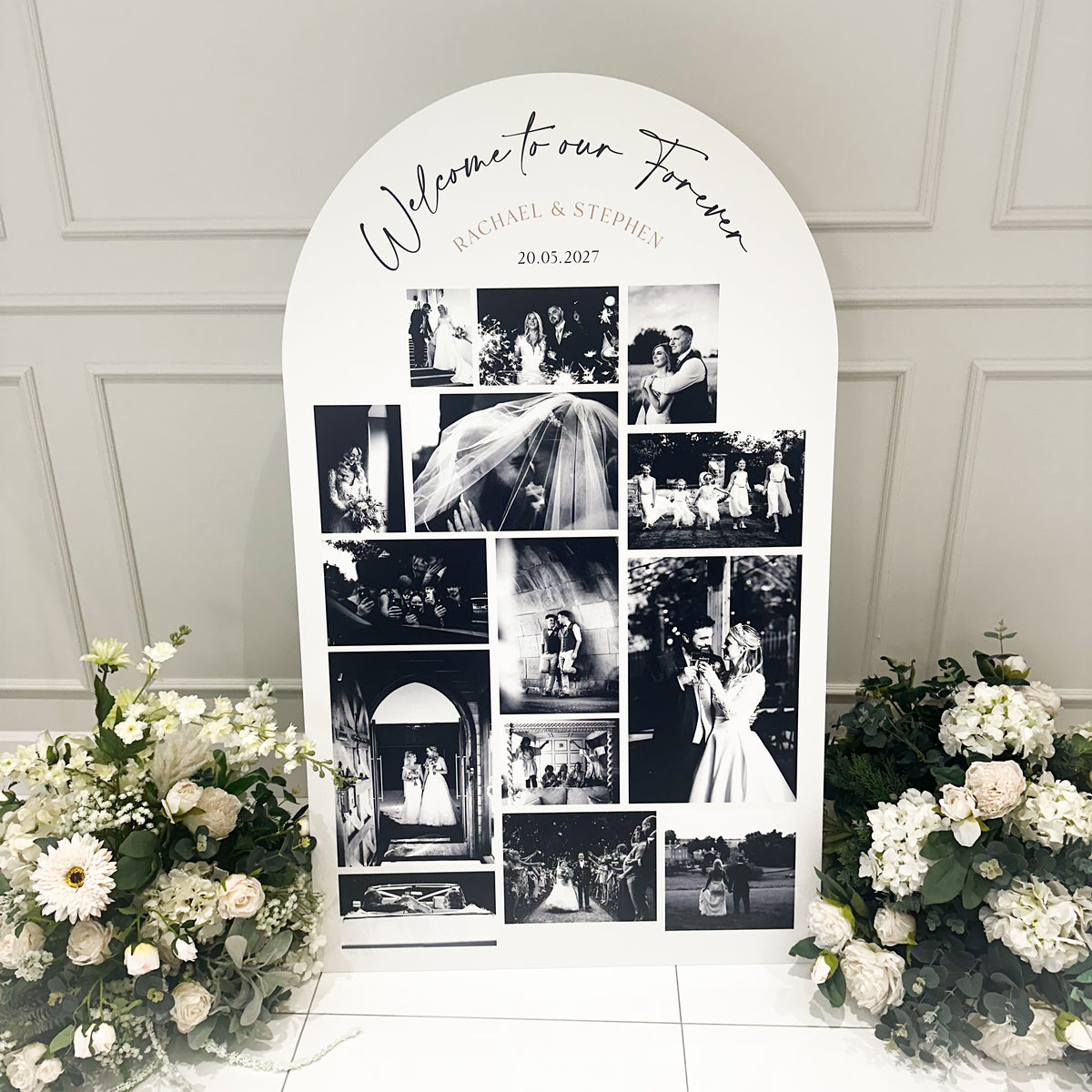 Wedding Welcome Sign - Wedding Lux Personalized Photo Board
