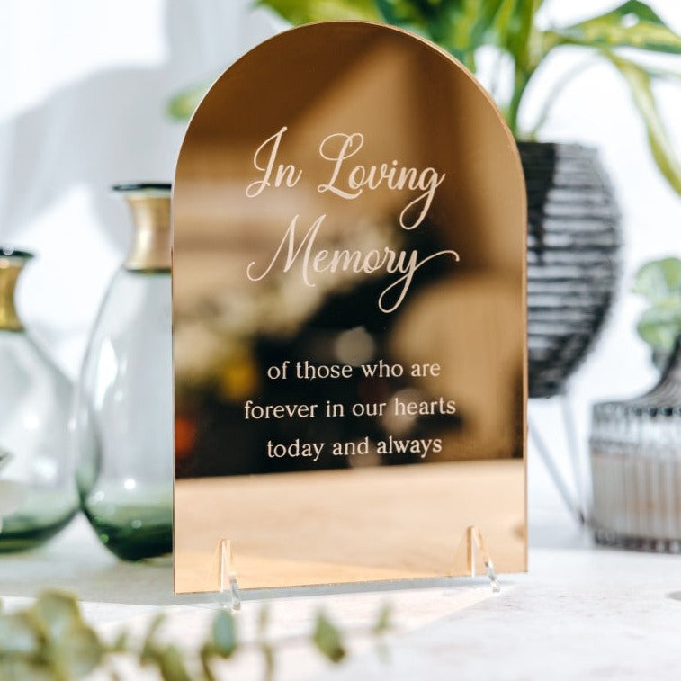 In Loving Memory Engraved Sign – Wedding Lux