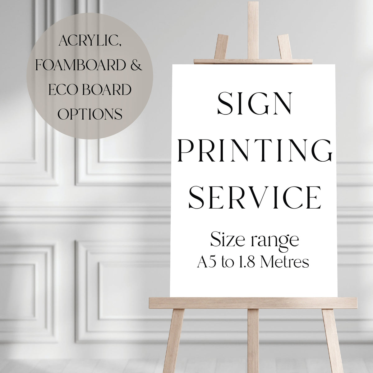 Print Wedding Sign - Custom Foam Board Or Acrylic By Wedding Lux