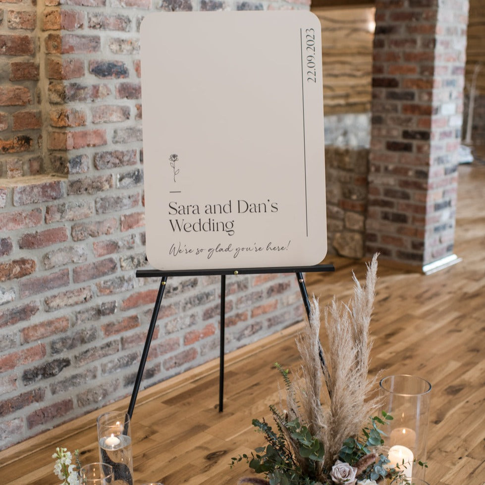 Natural Stone Welcome Sign - Wedding Lux Acrylic Custom