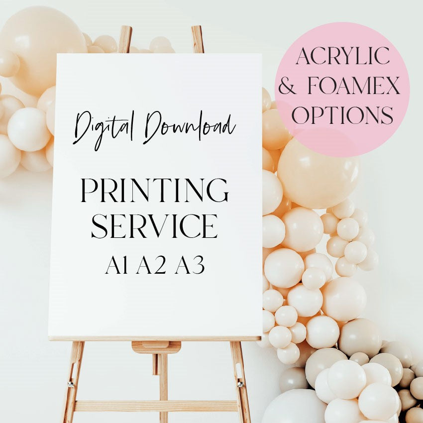 Print Your Own Double Sided Wedding Sign – Wedding Lux