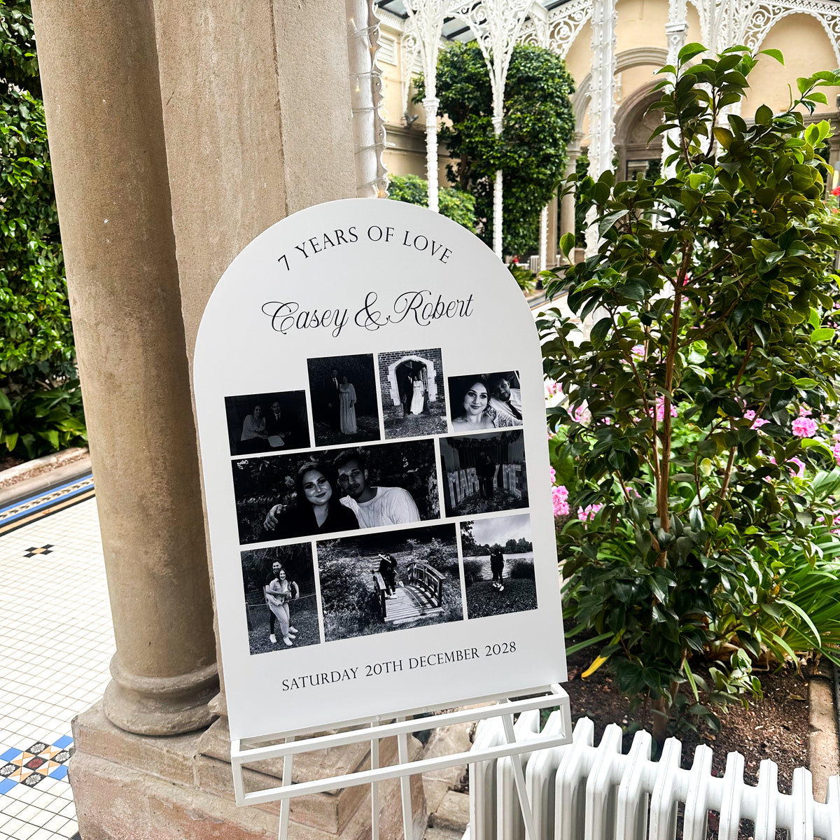 Wedding Welcome Sign - Wedding Lux Freestanding Dome Top