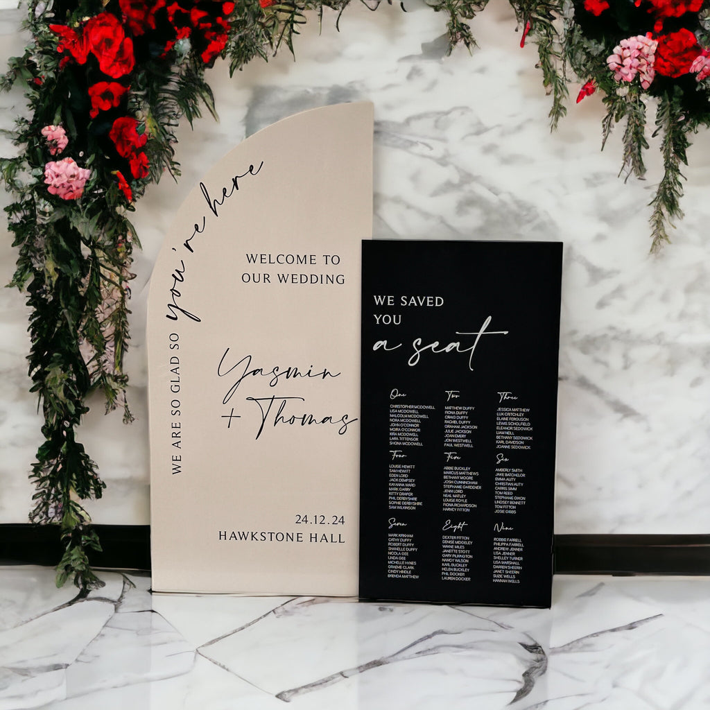 Wedding Duo Welcome Sign & Table Plan – Wedding Lux