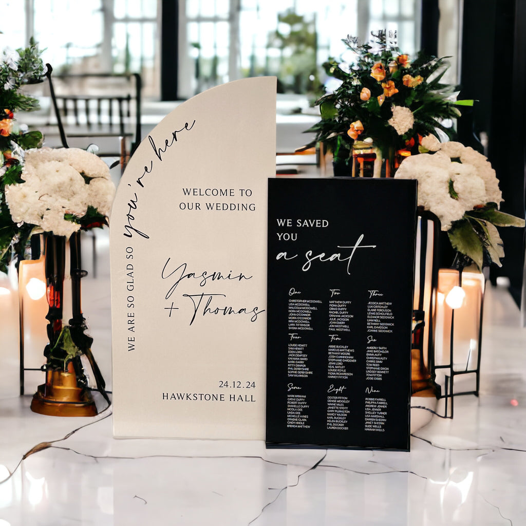 Wedding Duo Welcome Sign & Table Plan – Wedding Lux