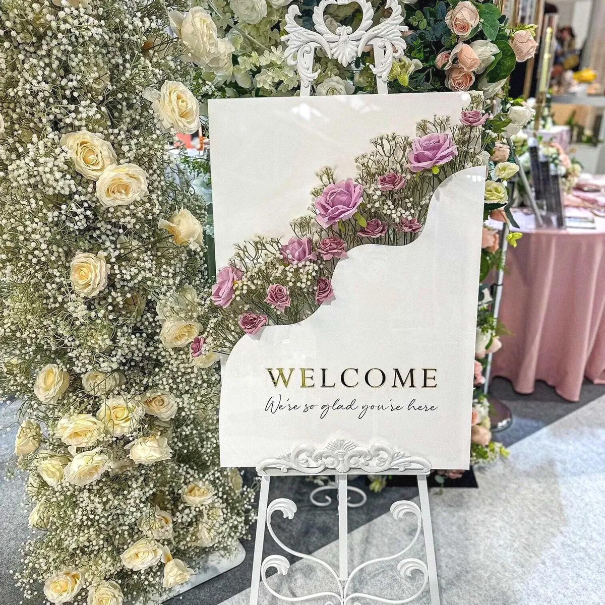 Flower Box Welcome Sign - Wedding Lux Luxury Decor 807mm